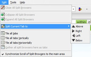 Tile opened tabs in Firefox with Split Browser